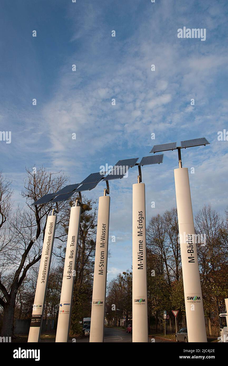 Photovoltaic system SWM Stadtwerke Munich, Emmy-Noether-Str. 2, Munich ...
