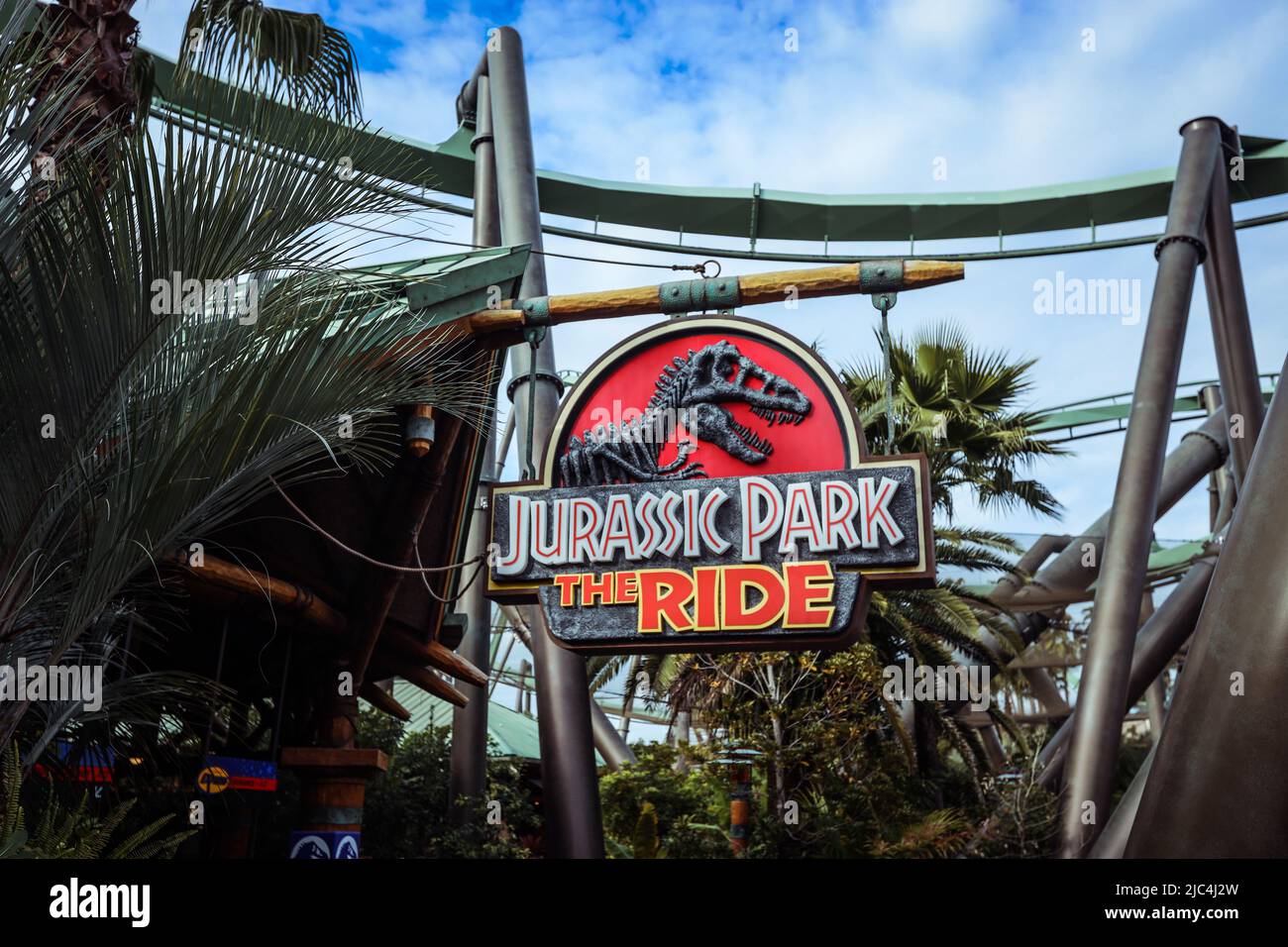Amazing View to the Dino Roller Coaster Ride in the Universal Studio ...