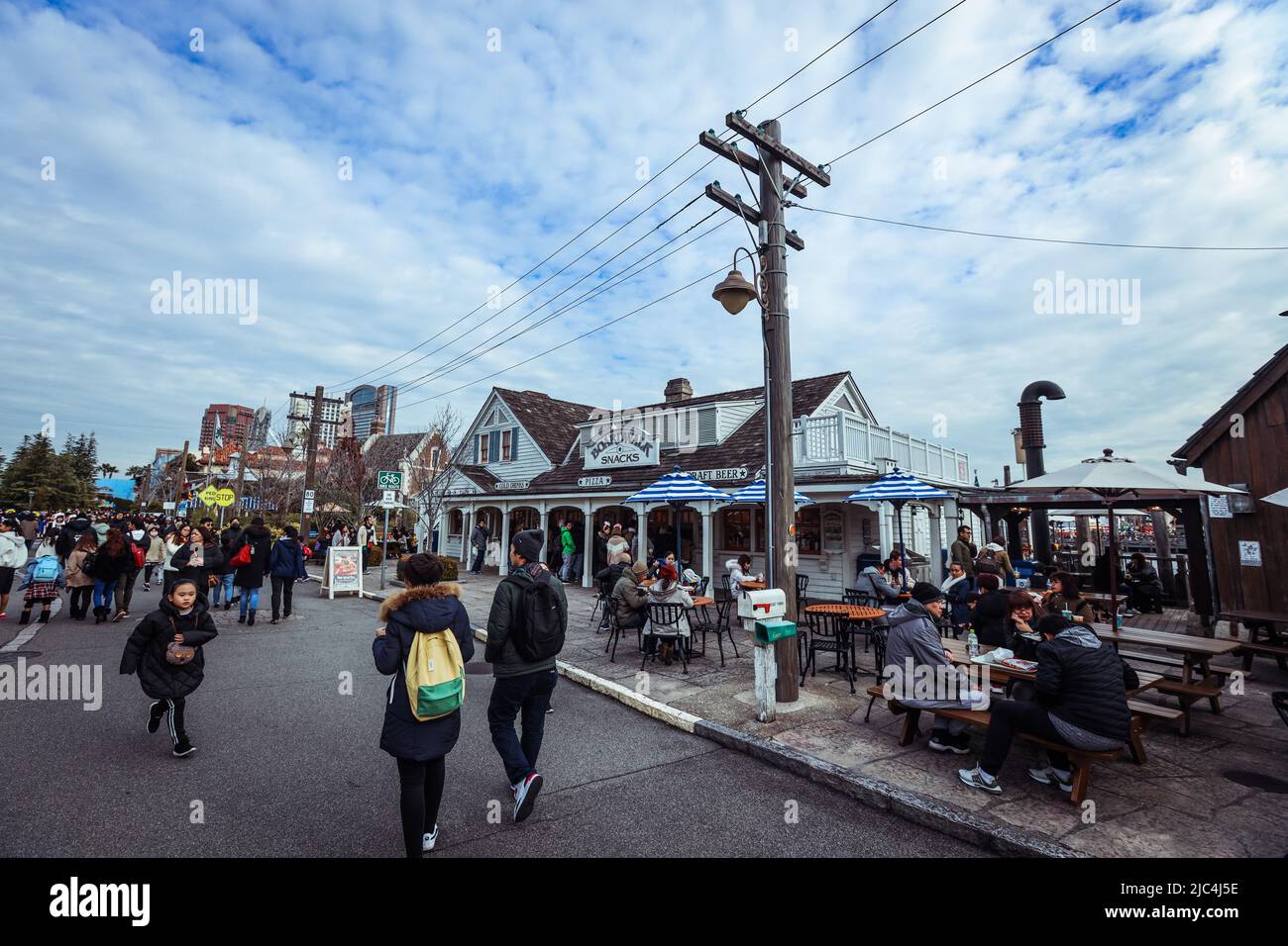 Bright and Interesting Street with Shops and Restaurants in the ...