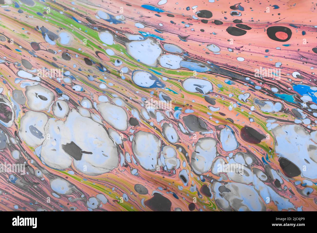 Traditional Ottoman Turkish marbling art patterns as abstract colorful ...