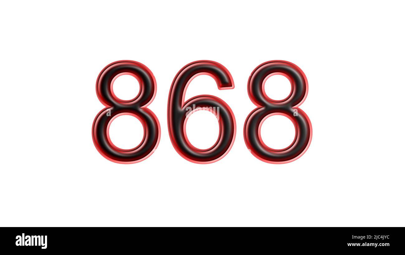 3d number 868 hi-res stock photography and images - Alamy