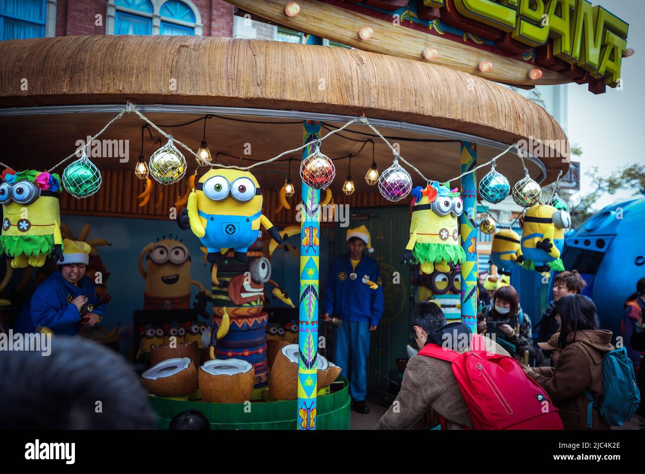 Bright and Colorful Minions World in the Universal Studio Japan Stock ...
