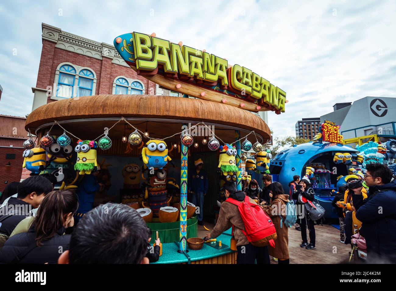 Bright and Colorful Minions World in the Universal Studio Japan Stock ...