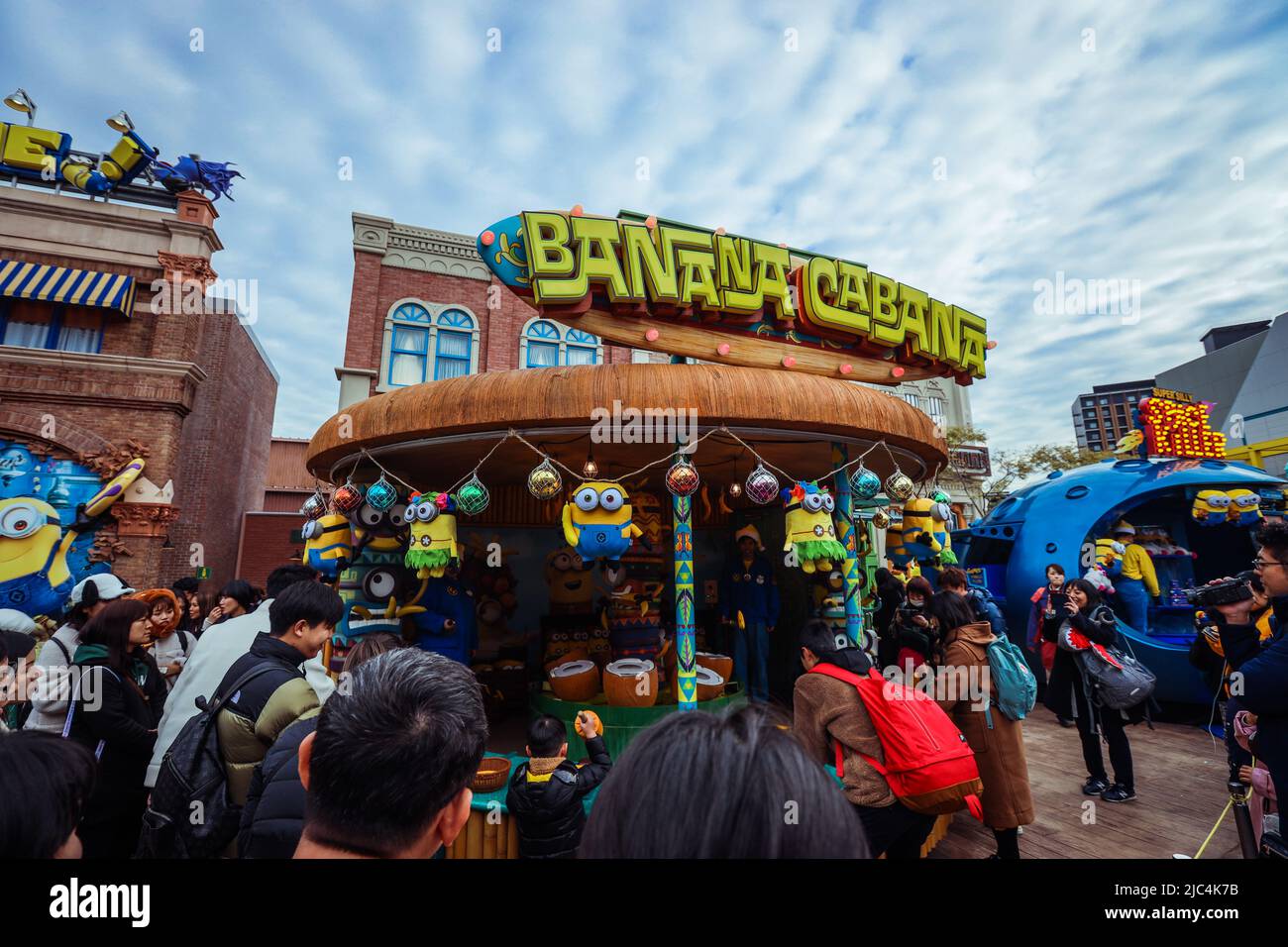 Bright and Colorful Minions World in the Universal Studio Japan Stock ...