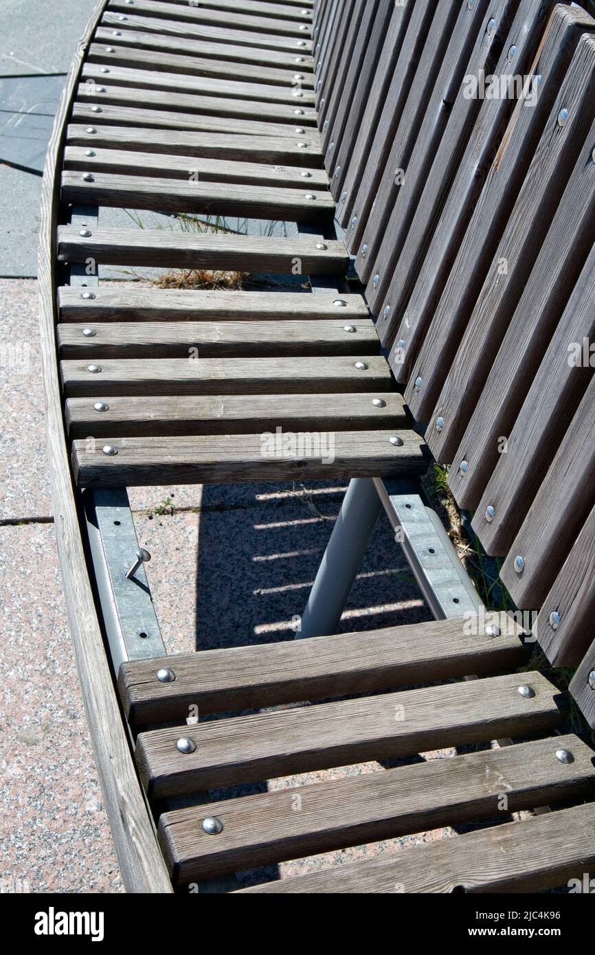 broken old park bench Stock Photo - Alamy