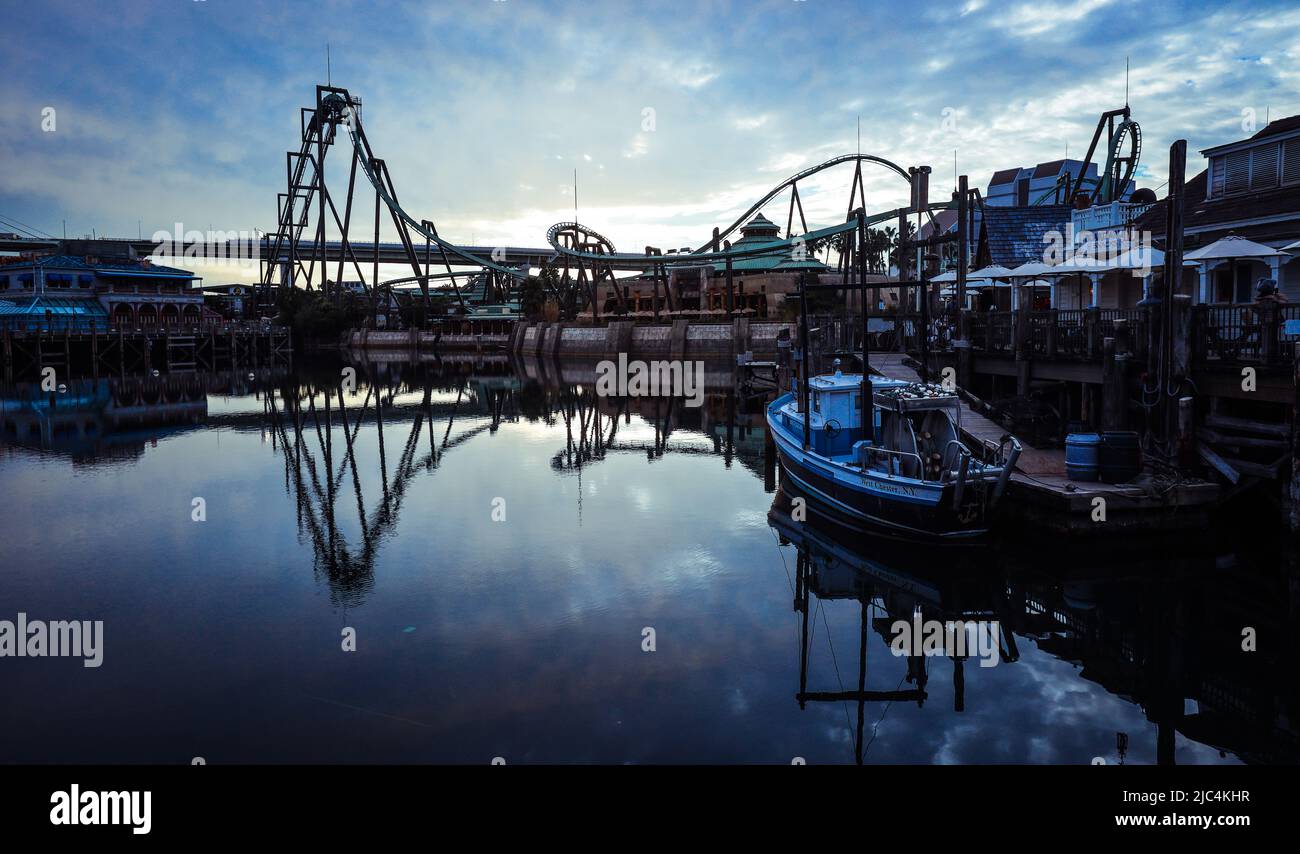 Panoramic View to the Street of the Universal Studio Japan from the ...
