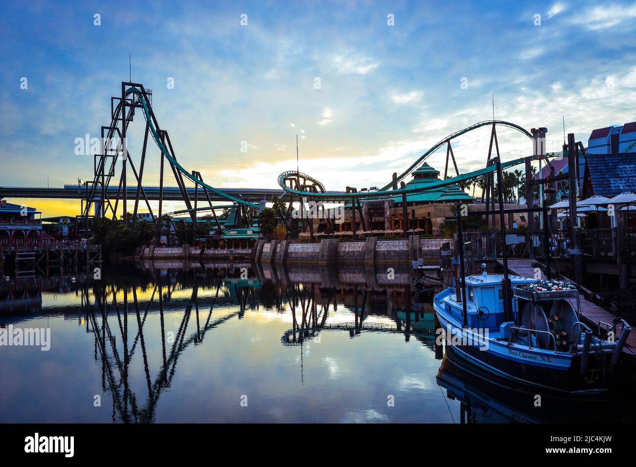 Panoramic View to the Street of the Universal Studio Japan from the ...