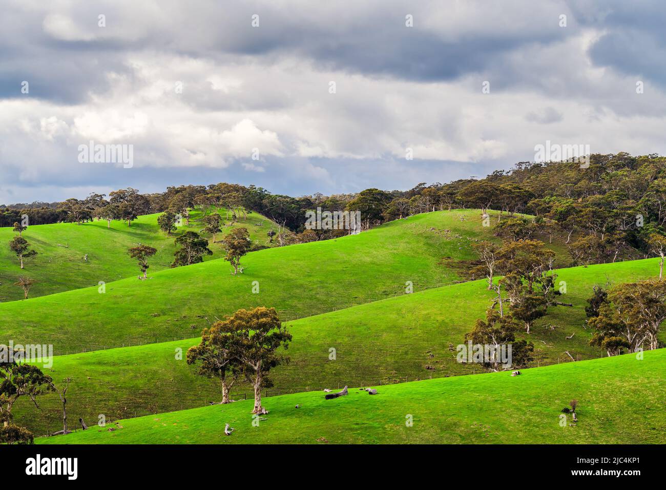 Adelaide Hills vista landscape in winter season, South Australia Stock ...