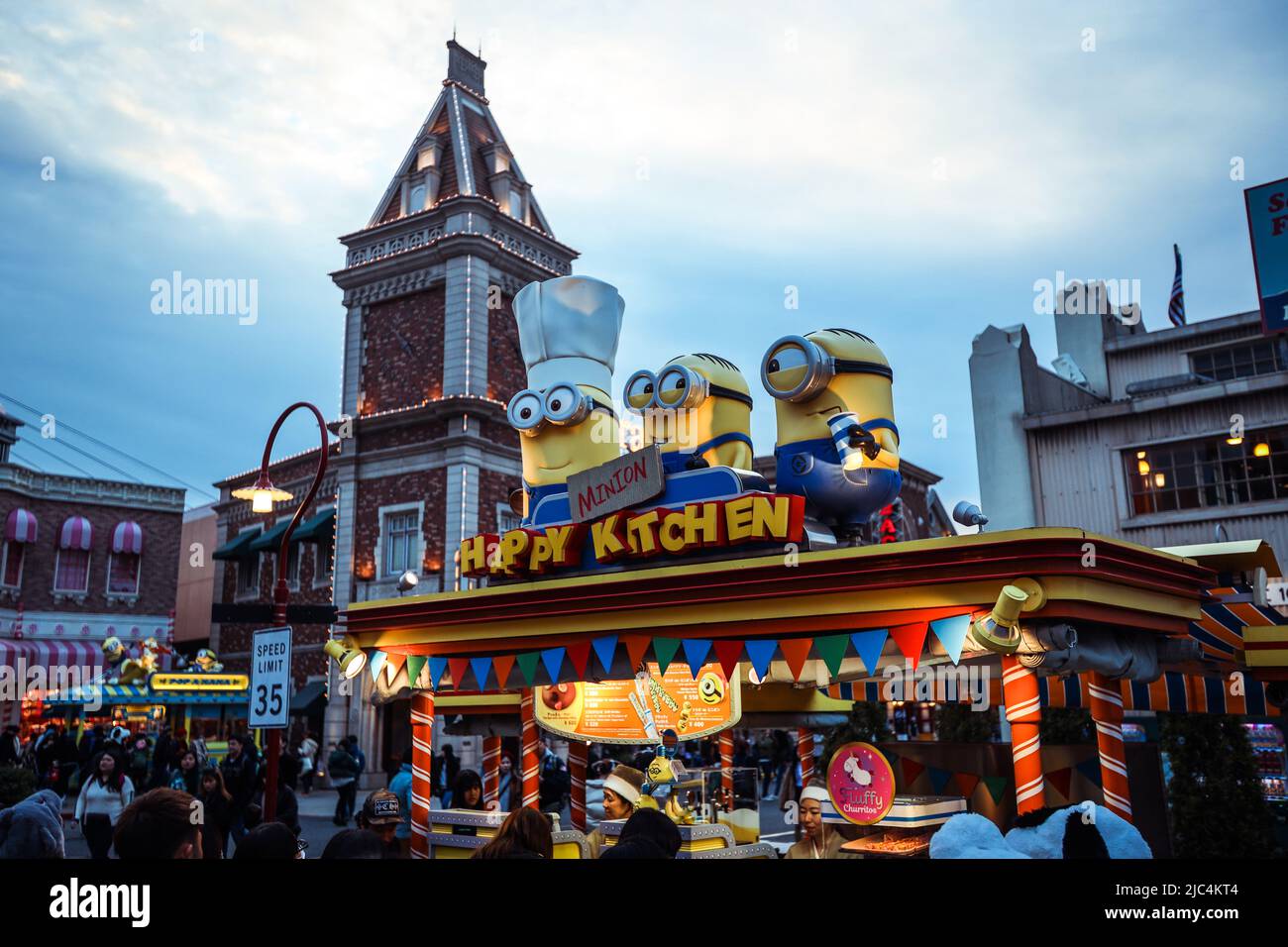 Bright and Colorful Minions World in the Universal Studio Japan Stock ...