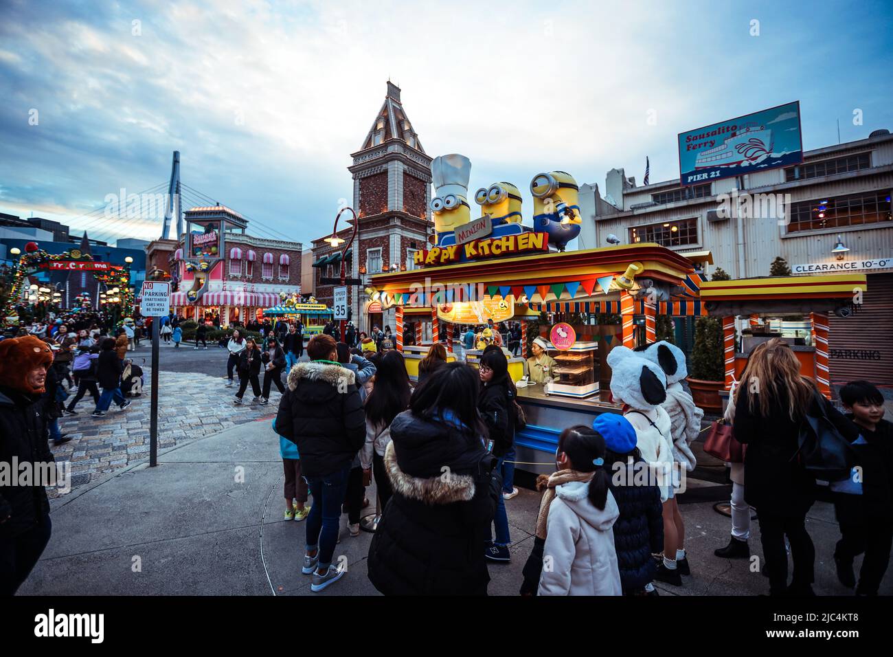 Bright and Colorful Minions World in the Universal Studio Japan Stock ...