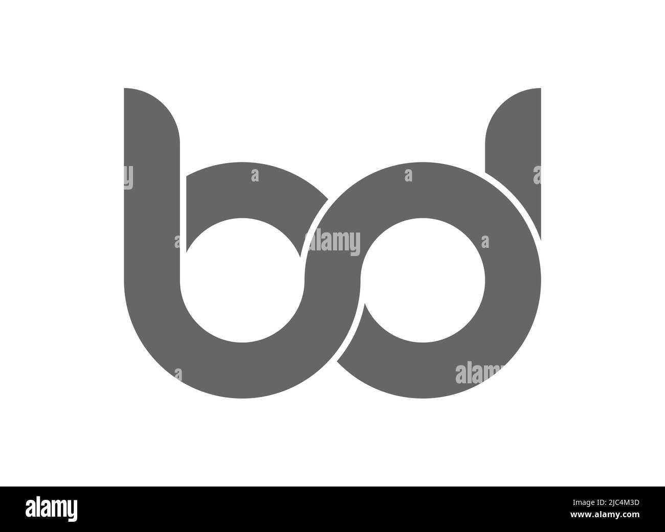 Circular combination of lowercase letters B and D. Design for a ...