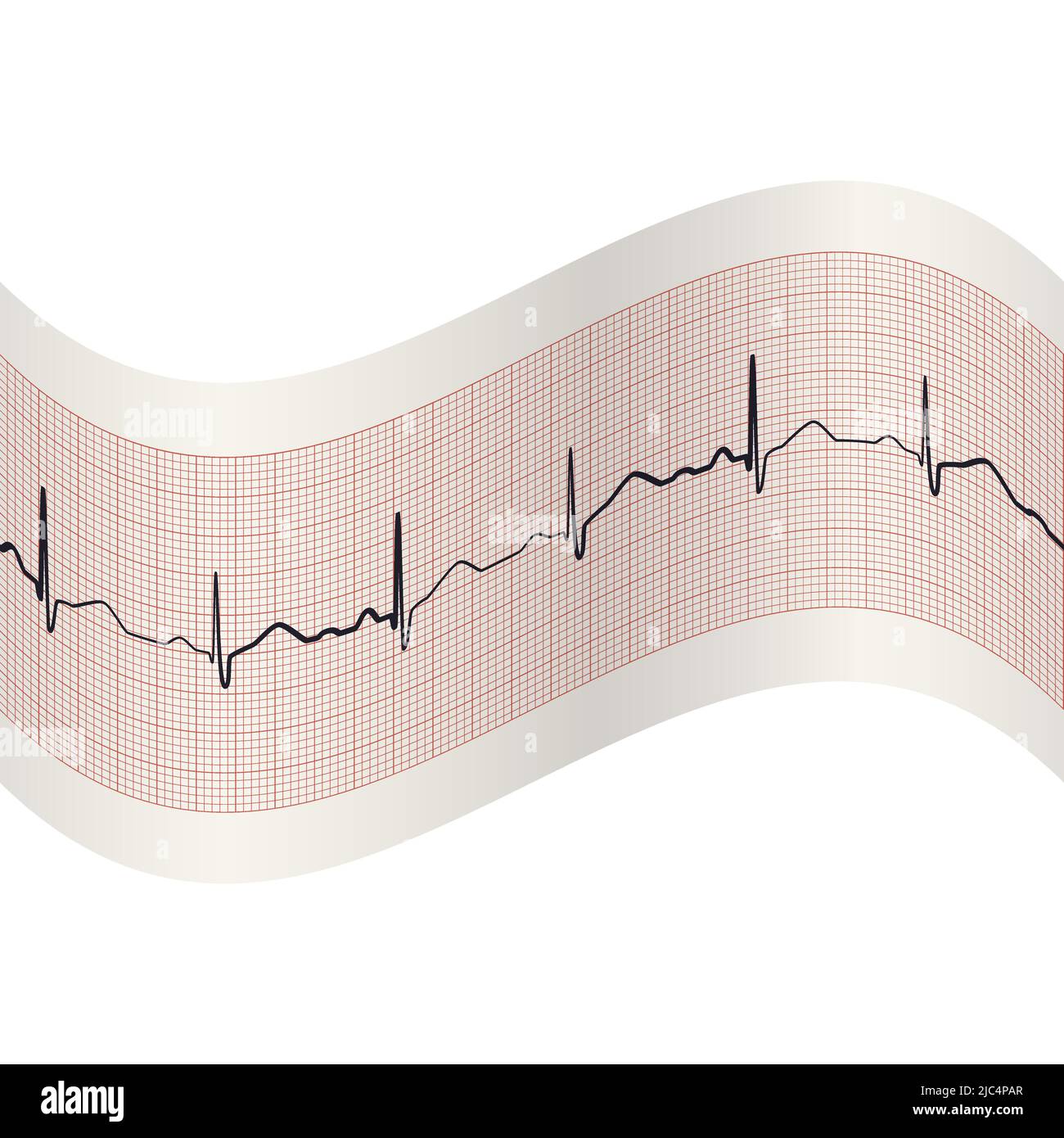 Electrocardiogram seamless background. Heart beat rate recording on ...