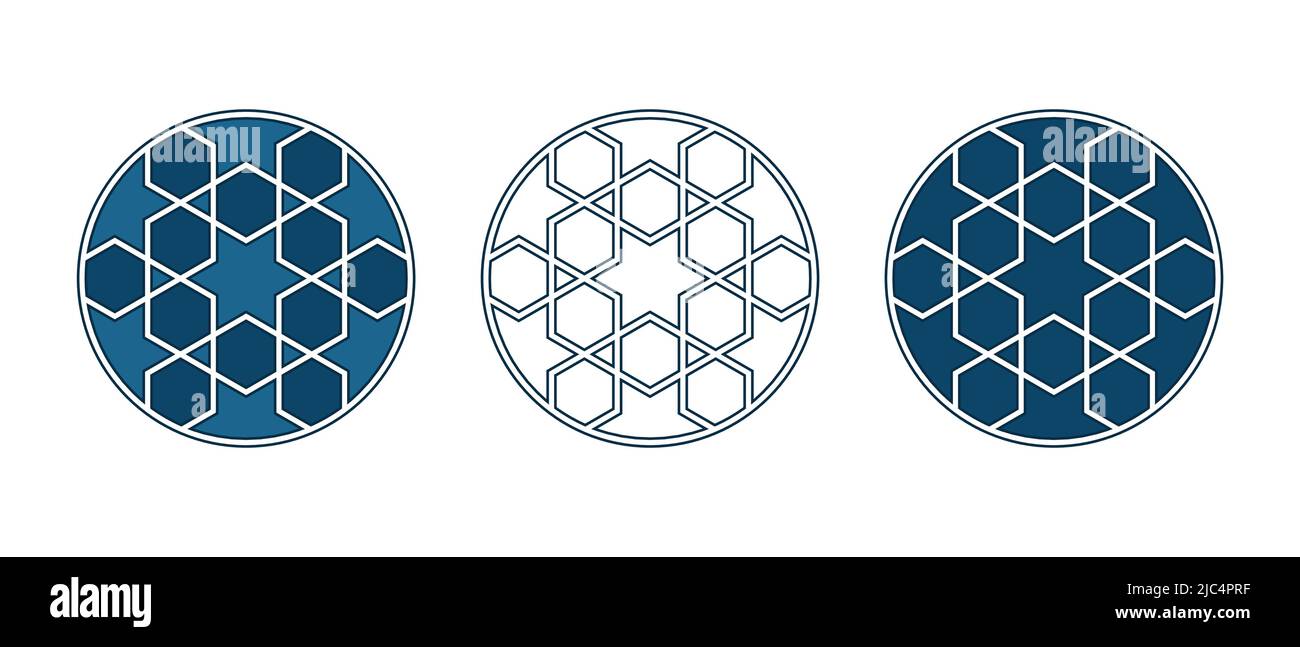 Persian geometric mosaic rosettes for Ramadan card Stock Vector Image ...