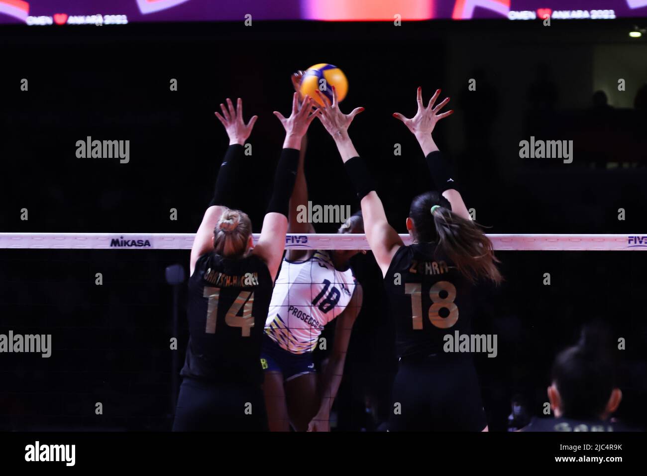 ANKARA, TURKEY - DECEMBER 19, 2021: Zehra Gunes and Michelle Bartsch ...