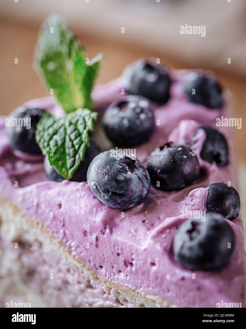 Slice of blueberry cake hi-res stock photography and images - Alamy