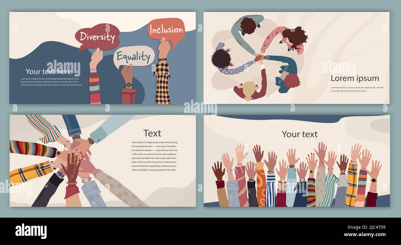 Volunteer people concept web page banner poster editable template ...