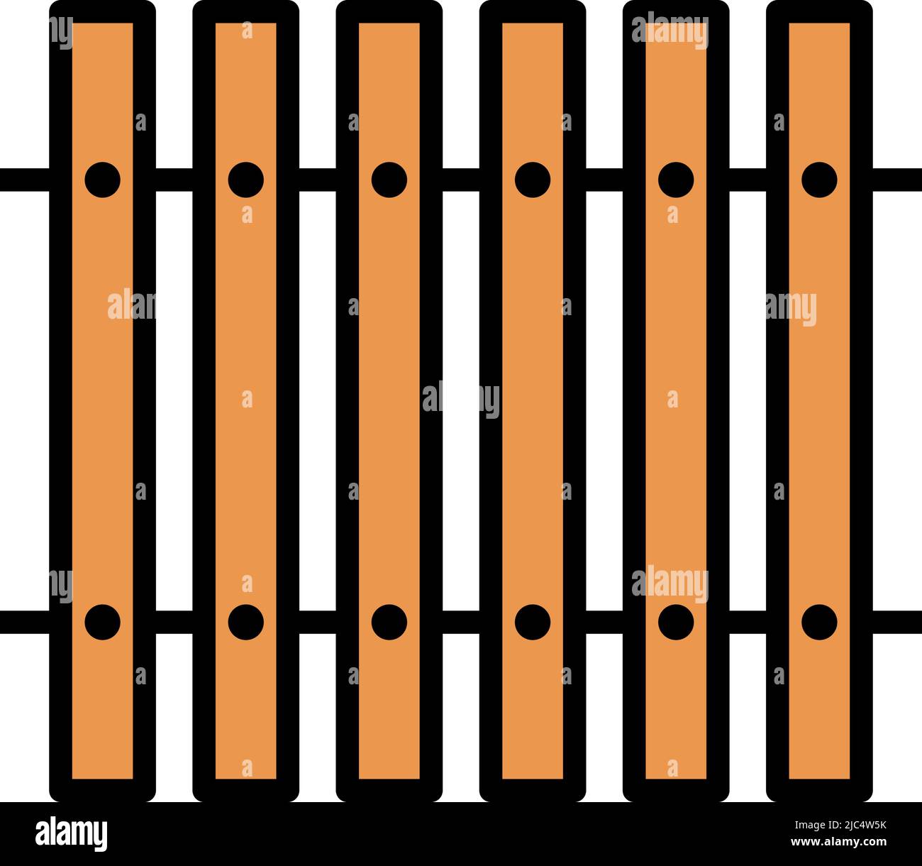 Icon Of Construction Fence In Ui Colors. Editable Bold Outline With ... Icon Of Construction Fence In Ui Colors. Editable Bold Outline With ...