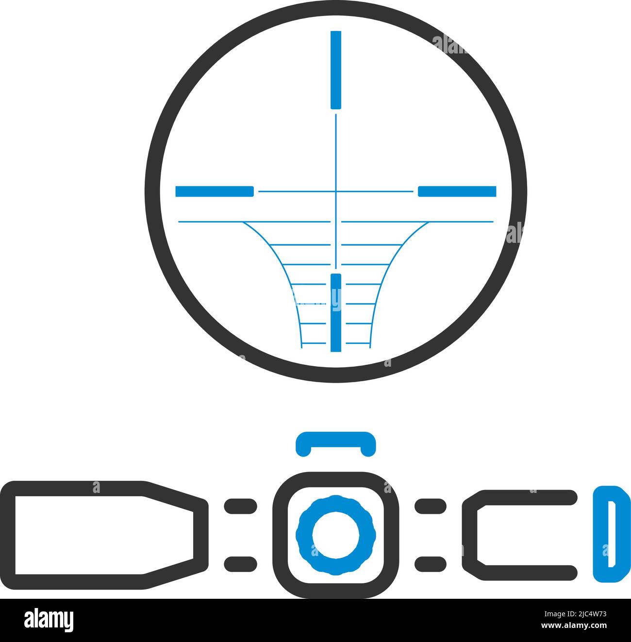 Icon Of Scope. Editable Bold Outline With Color Fill Design. Vector ...