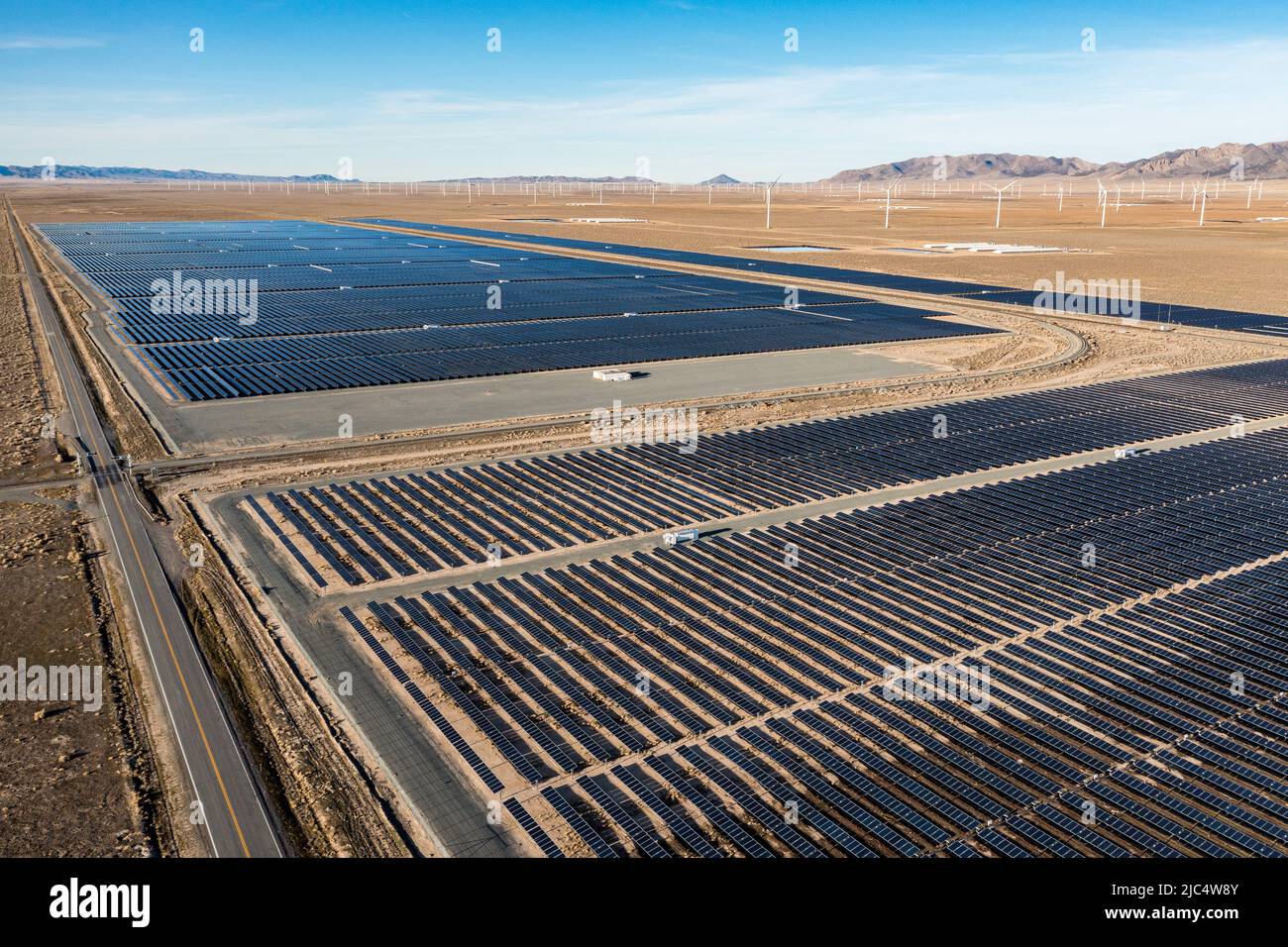 Three sources of renewable energy - solar, wind & biogas. The Escalante ...