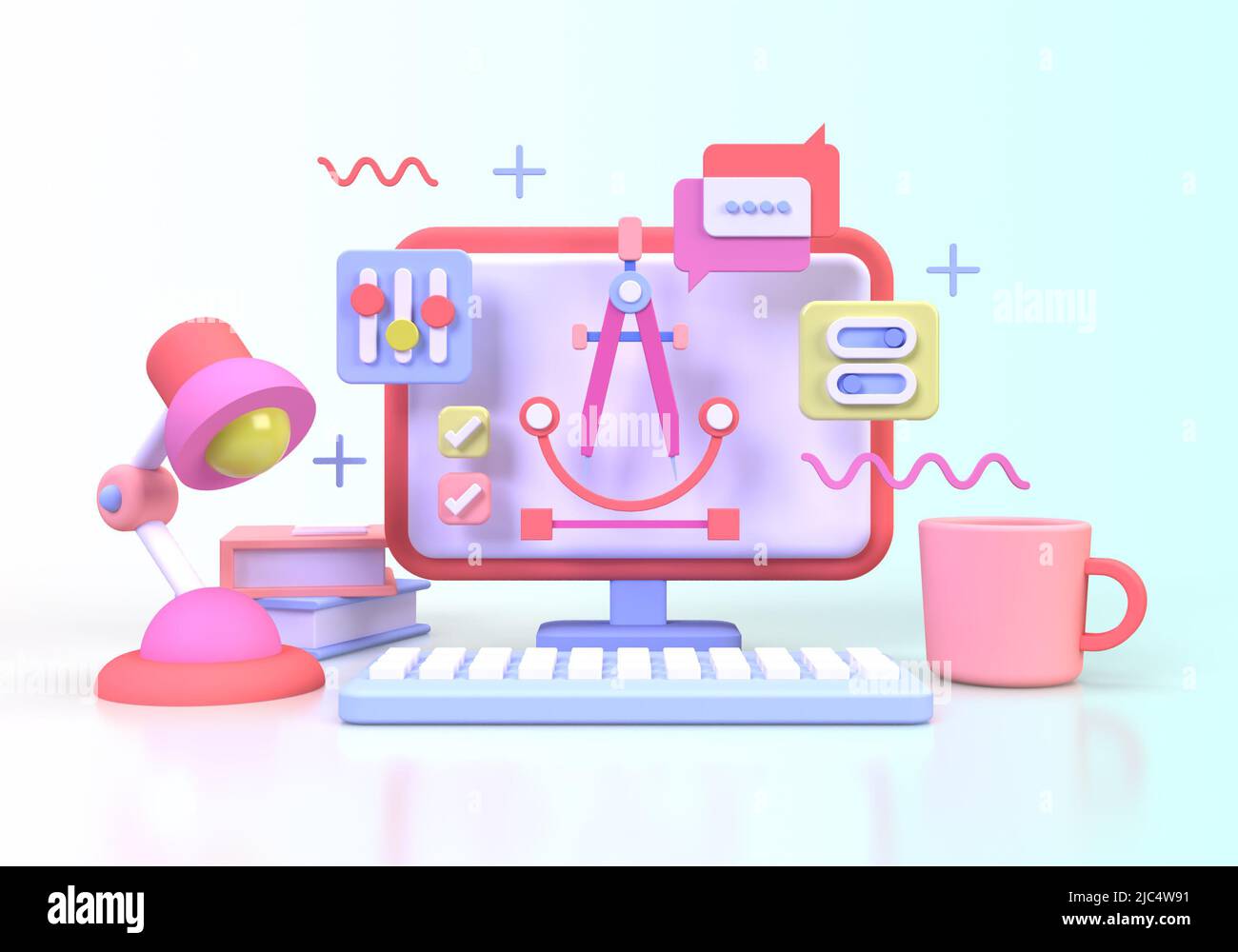 Web development for UI UX design concept illustration Landing page ...