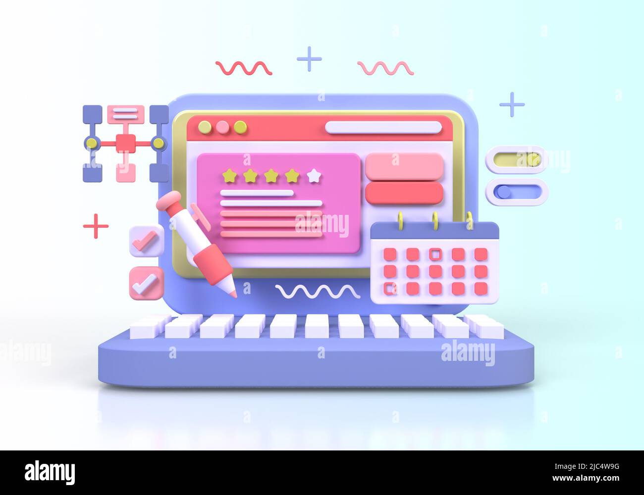 Web development for UI UX design concept illustration Landing page ...