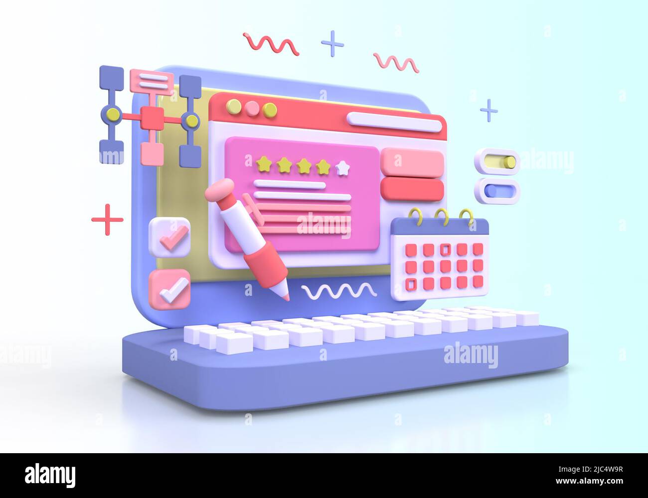 Web development for UI UX design concept illustration Landing page ...