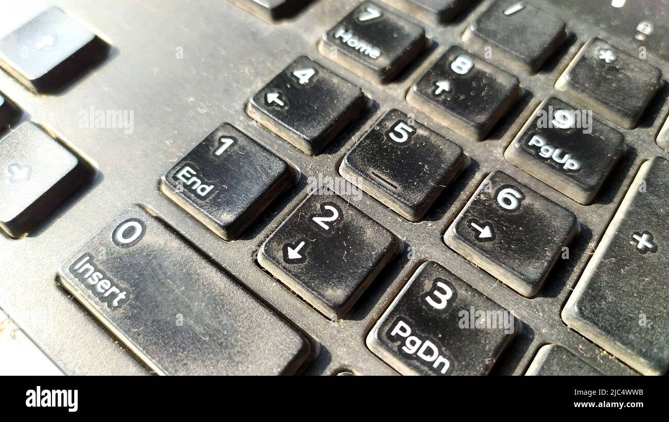BLACK COLOR COMPUTER KEYBORDS WITH LETTERS Stock Photo - Alamy