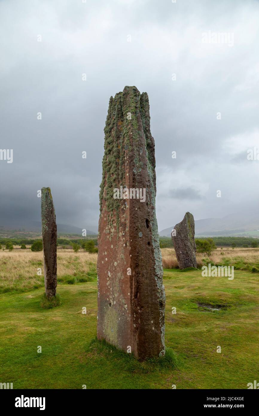 Machrie Moor Stone Circle 2 on the Isle of Arran, Scotland Stock Photo ...
