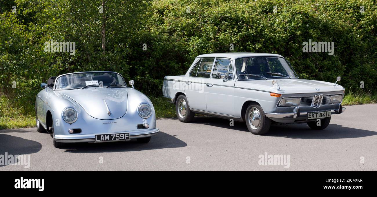A Silver, 1968, Porsche 356 Speedster Replica and a Grey, 1972, BMW ...