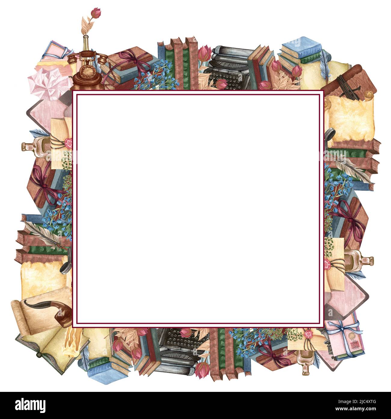 School Book Border Clipart