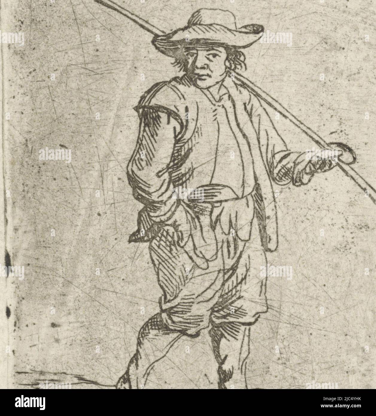 Man with a Fishing Rod on his Shoulder, David Teniers (II), (mentioned ...
