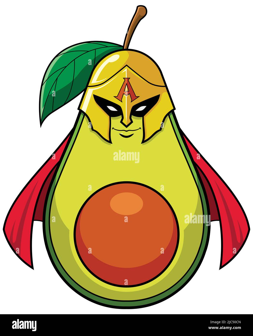 Avocado Superhero Mascot Stock Vector Image & Art - Alamy