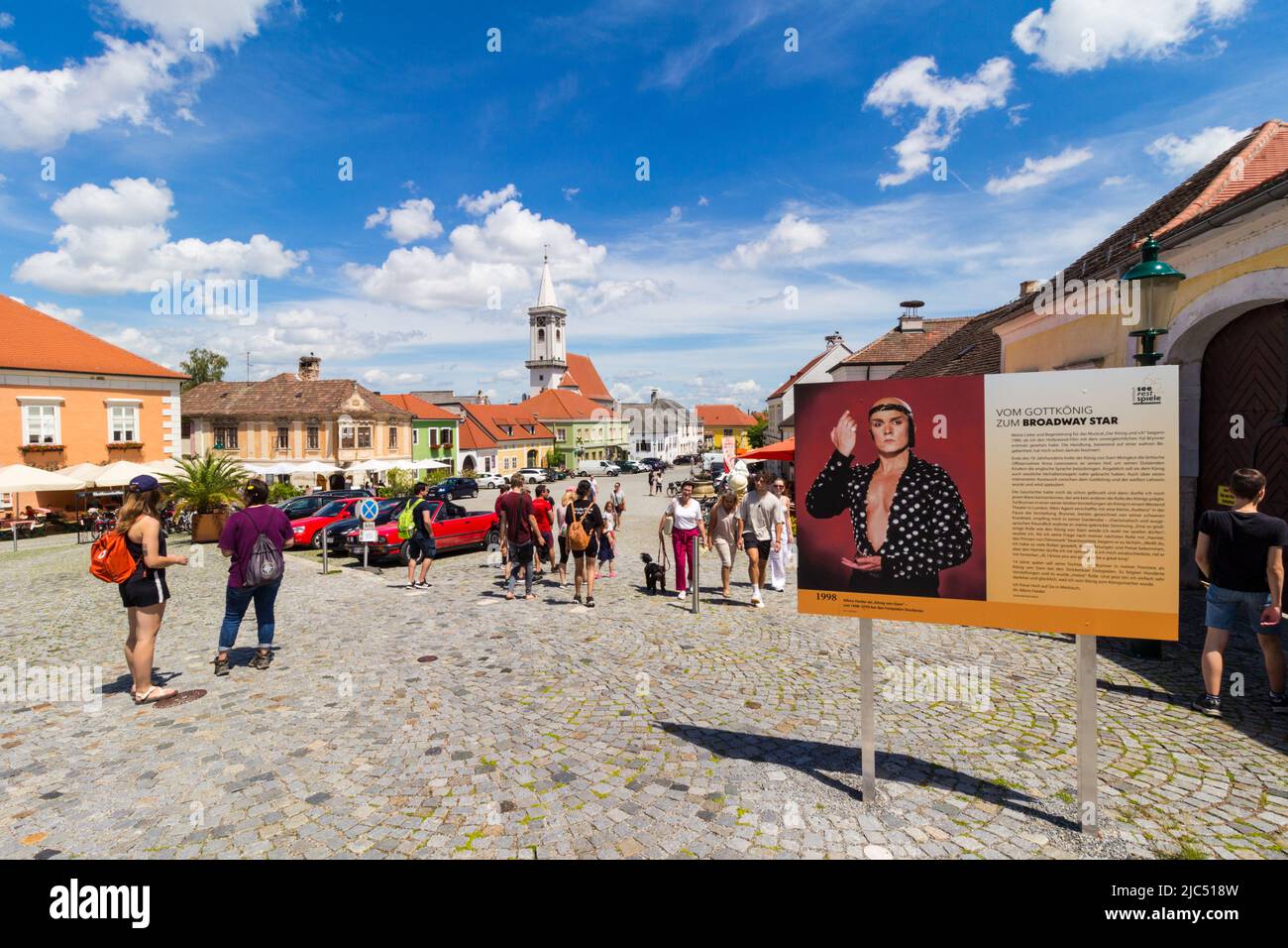 Rathausplatz (Main Square), Rust am See, Burgenland, Austria Stock ...