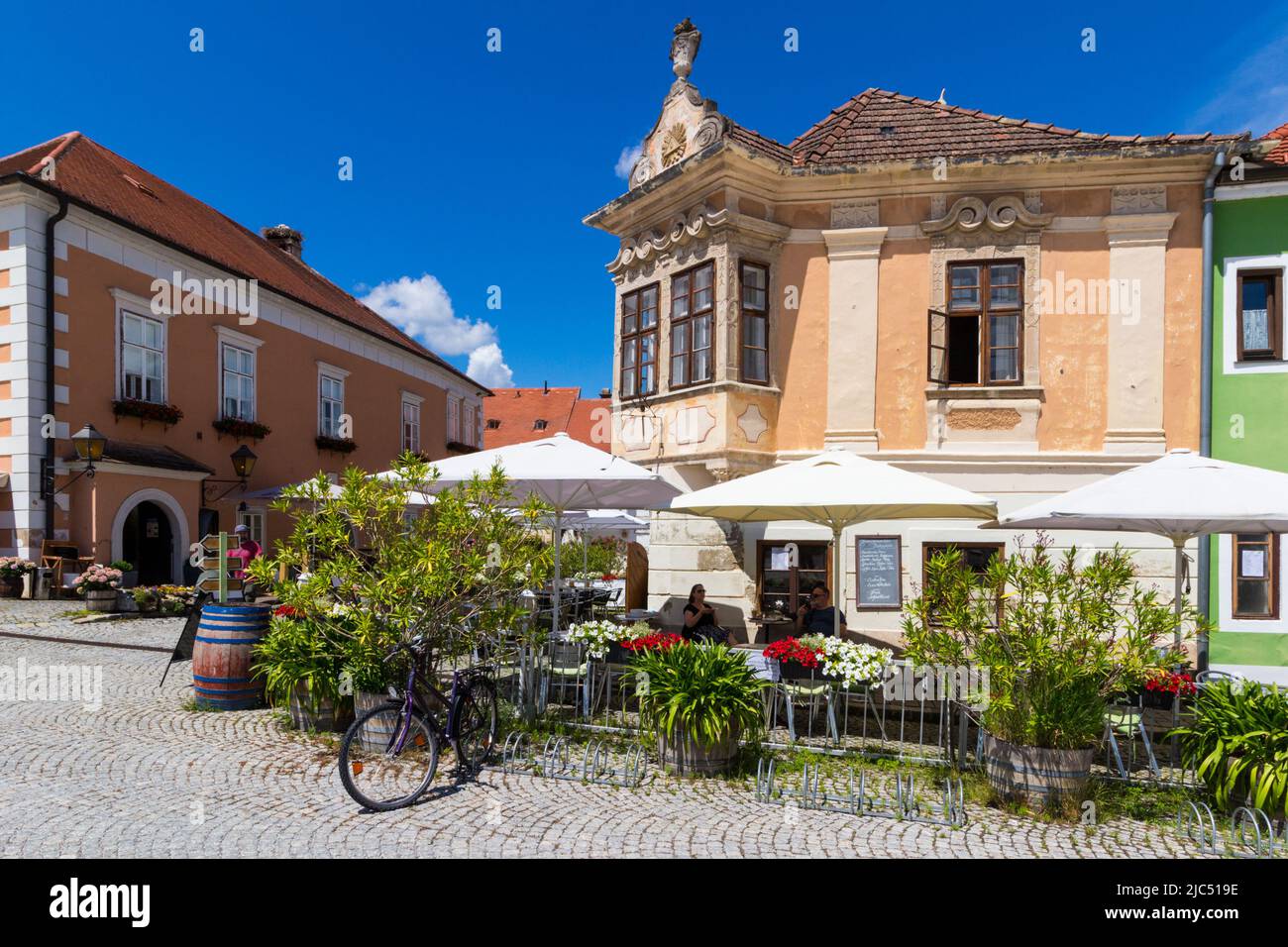 Rathausplatz (Main Square), Rust am See, Burgenland, Austria Stock ...
