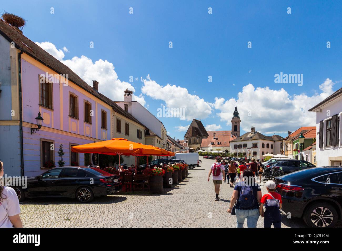 Rathausplatz (Main Square), Rust am See, Burgenland, Austria Stock ...