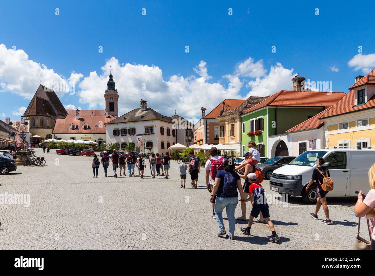 Rathausplatz (Main Square), Rust am See, Burgenland, Austria Stock ...