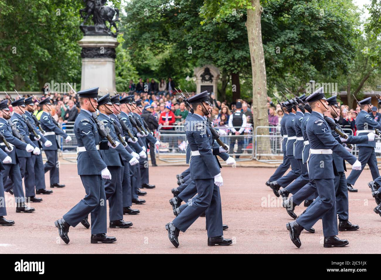 RAF Regiment marching in the for Queen and Country military section at ...