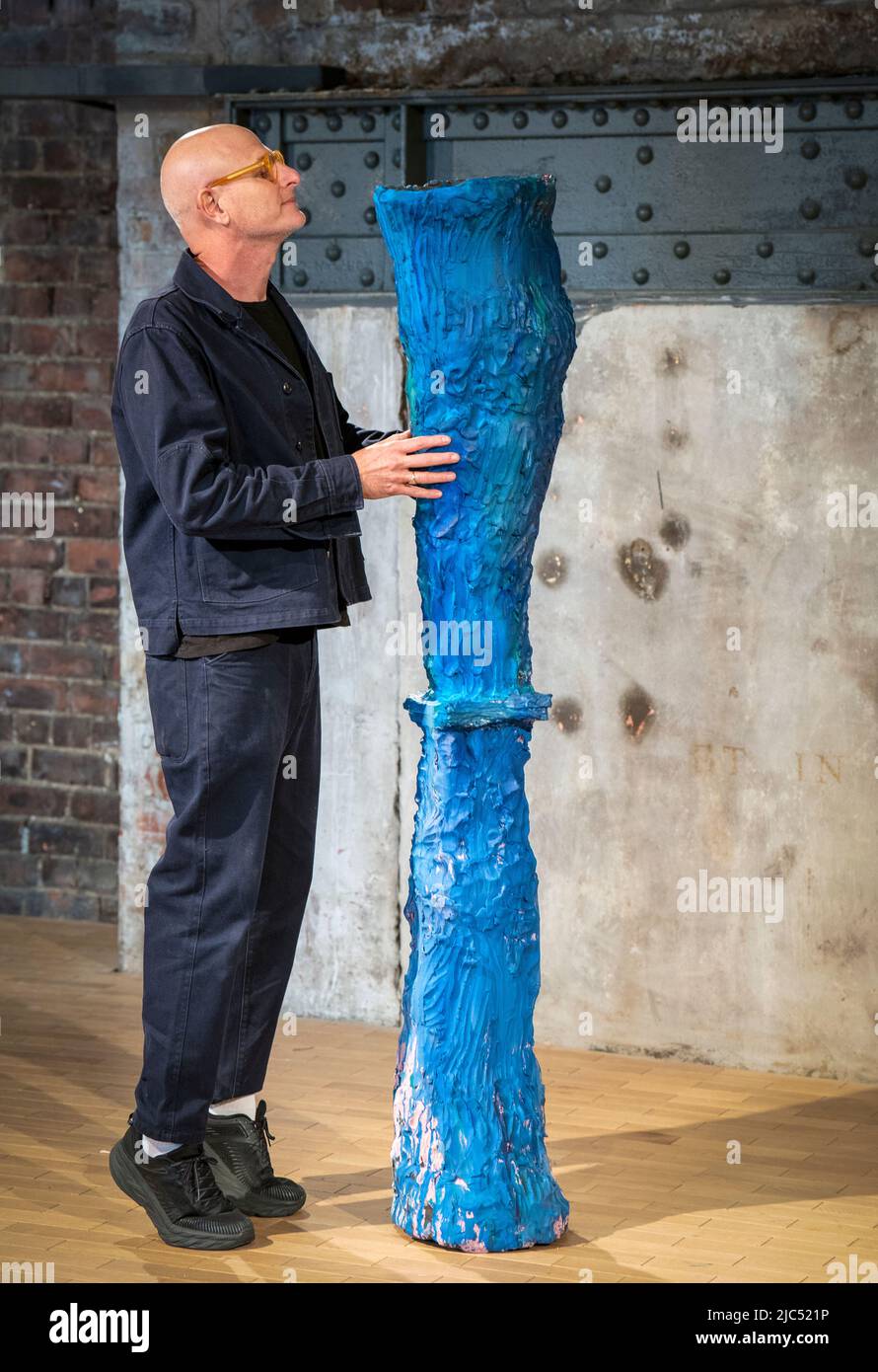 Artist Daniel Silver alongside some of his clay sculptures in his first ...