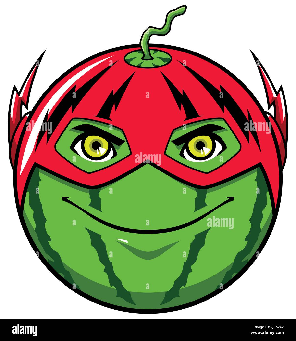 Watermelon Superhero Mascot Stock Vector Image & Art - Alamy