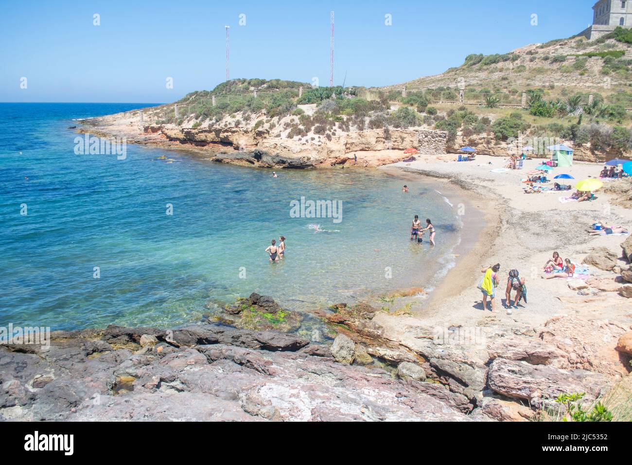 Isolated cove and beach at Cabo de Palos, Murcia, Spain Stock Photo - Alamy