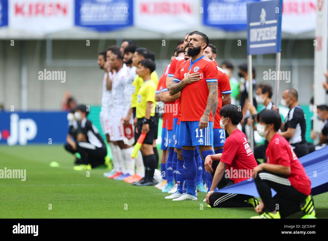 Hyogo, Japan. 10th June, 2022. Chile team group (CHI) Football/ Soccer : KIRIN Cup Soccer 2022 ...