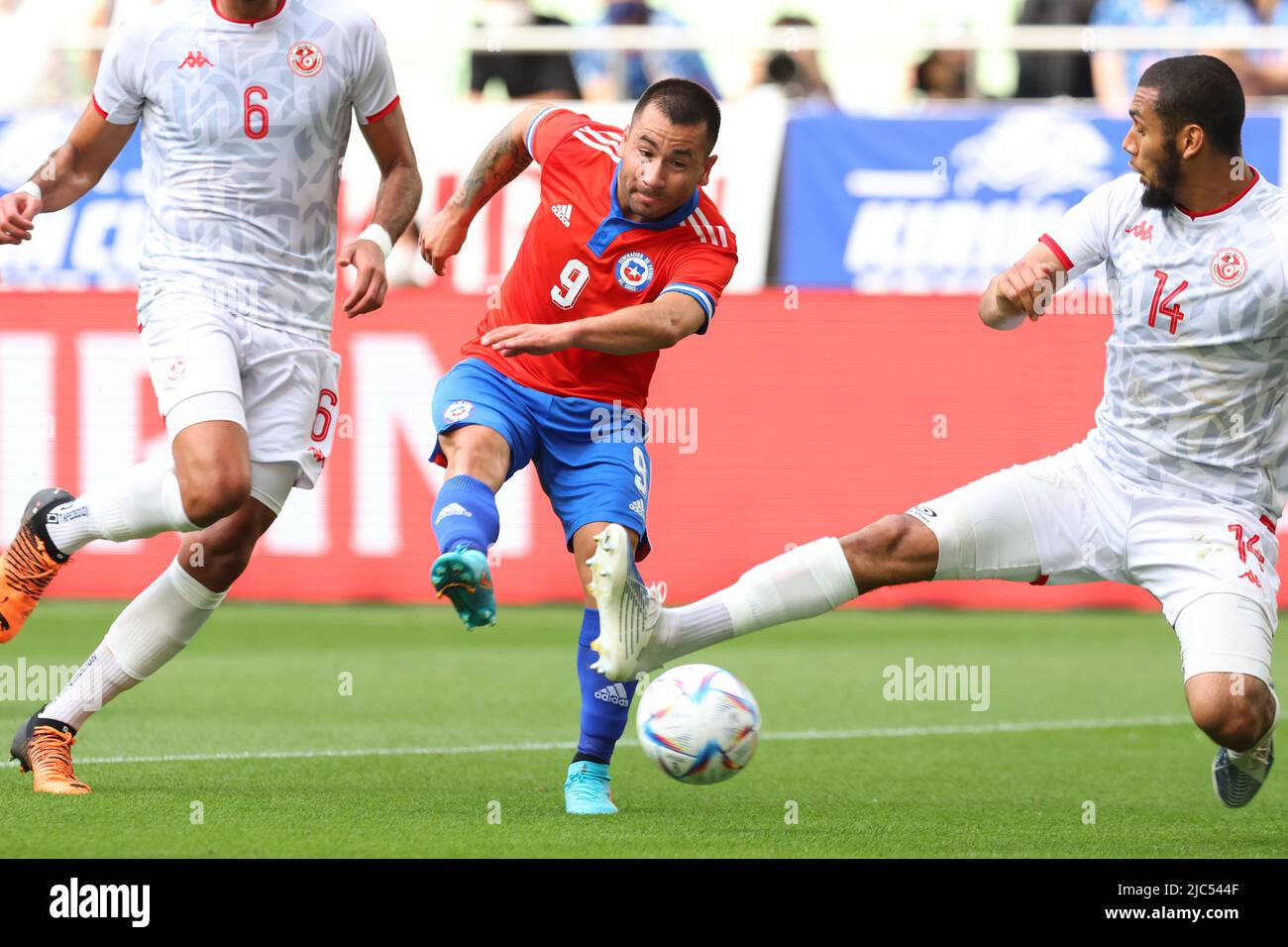 Hyogo, Japan. 10th June, 2022. Jean Meneses (CHI) Football/ Soccer ...