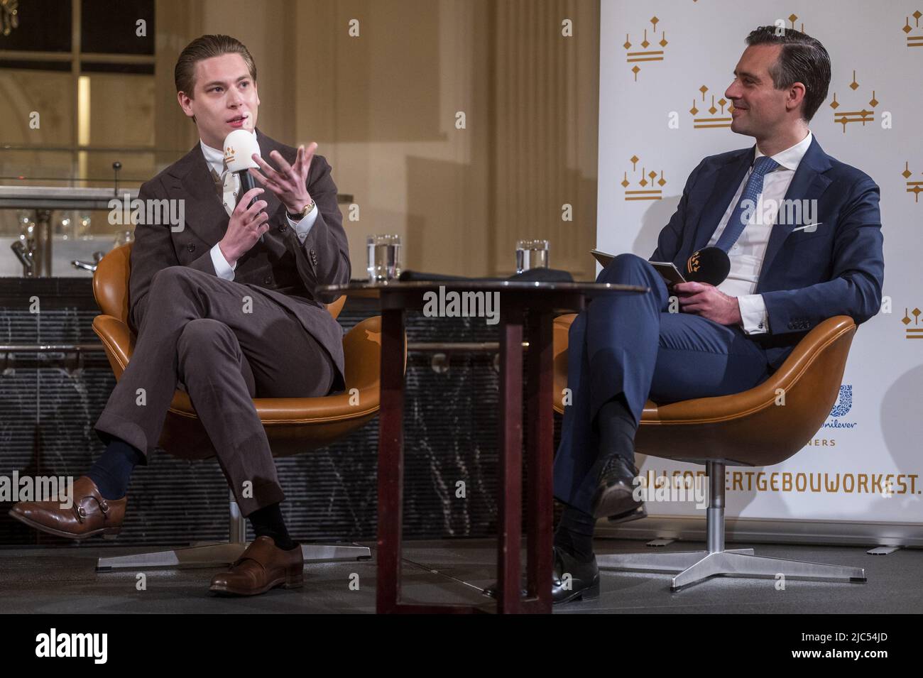 2022-06-10 09:42:09 AMSTERDAM - Klaus Makela is presented as the new ...