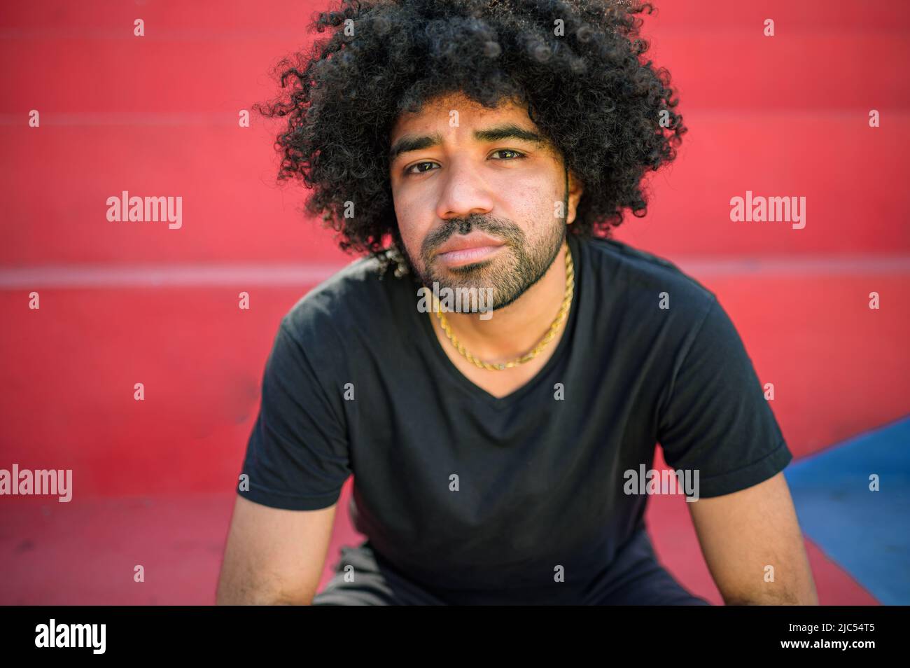 African american sportsman sitting hi-res stock photography and images ...