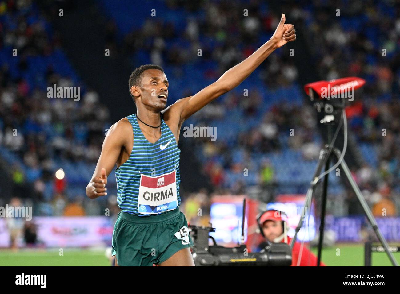 Lamecha Girma (ET) during the Wanda Diamond League Golden Gala meeting ...