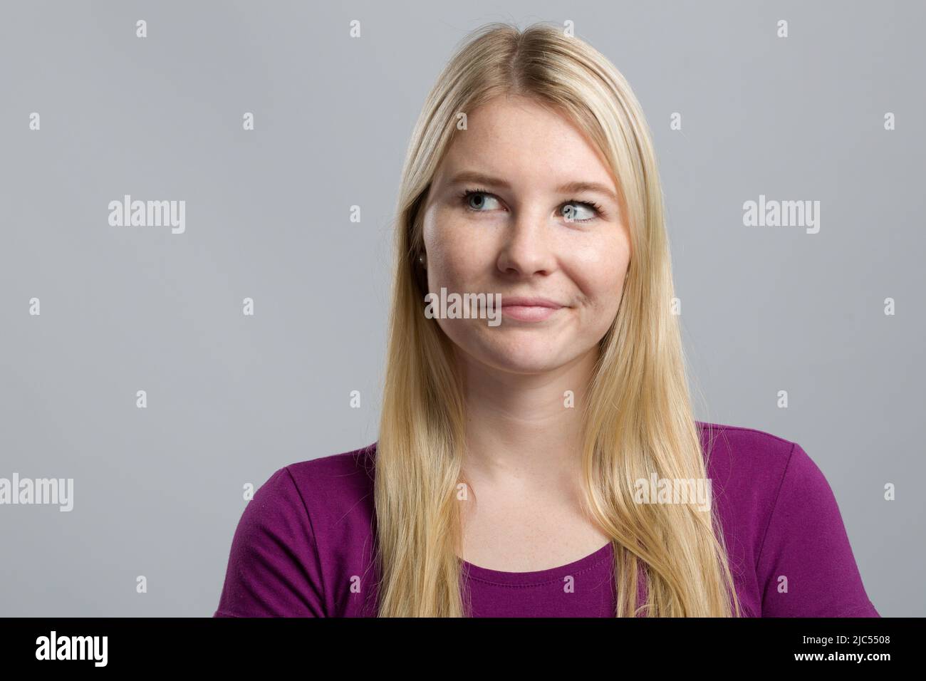 Facial expressions woman blonde hi-res stock photography and images - Alamy