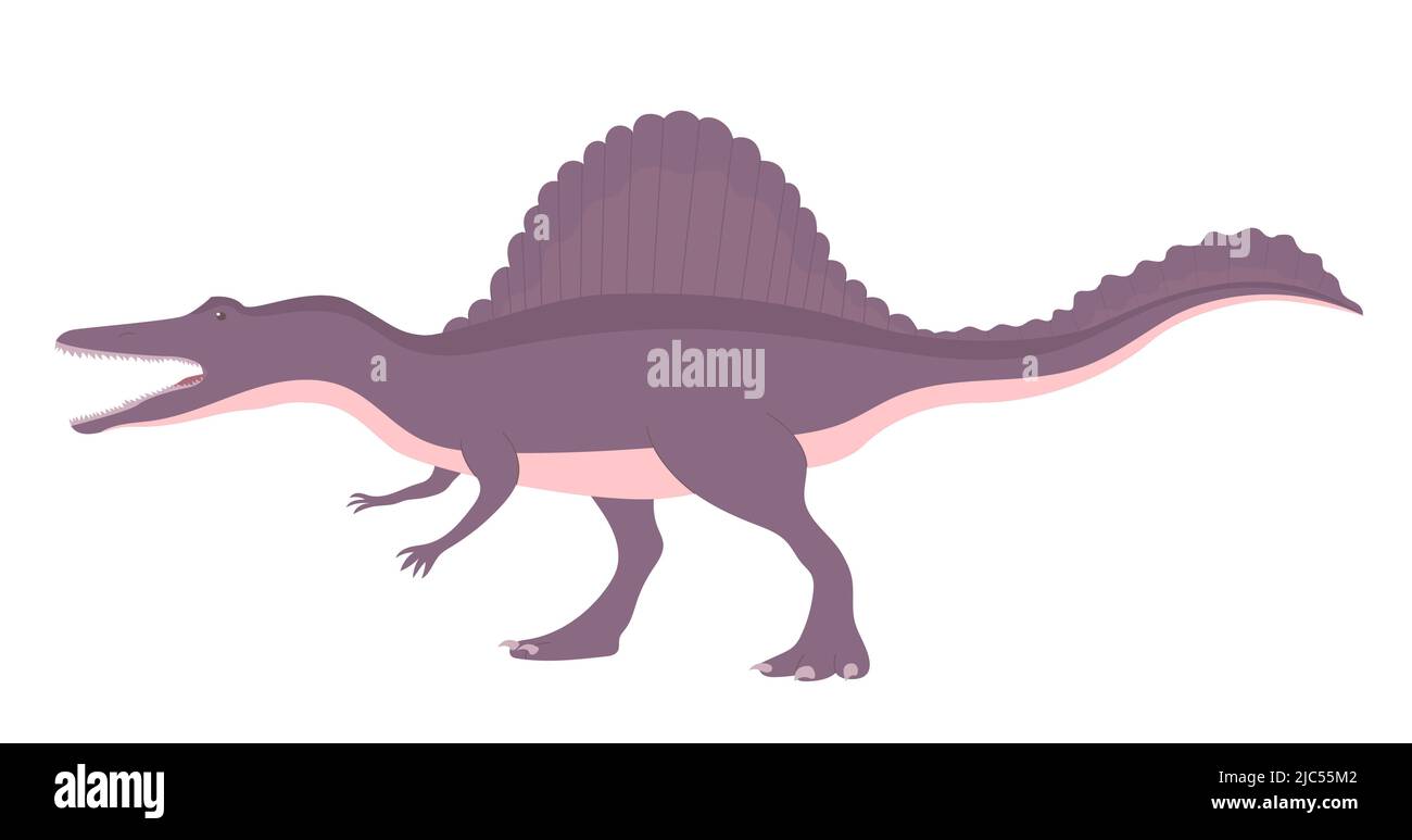 Spinosaurus predatory dinosaur hunter of the Jurassic period. Fin plate ...