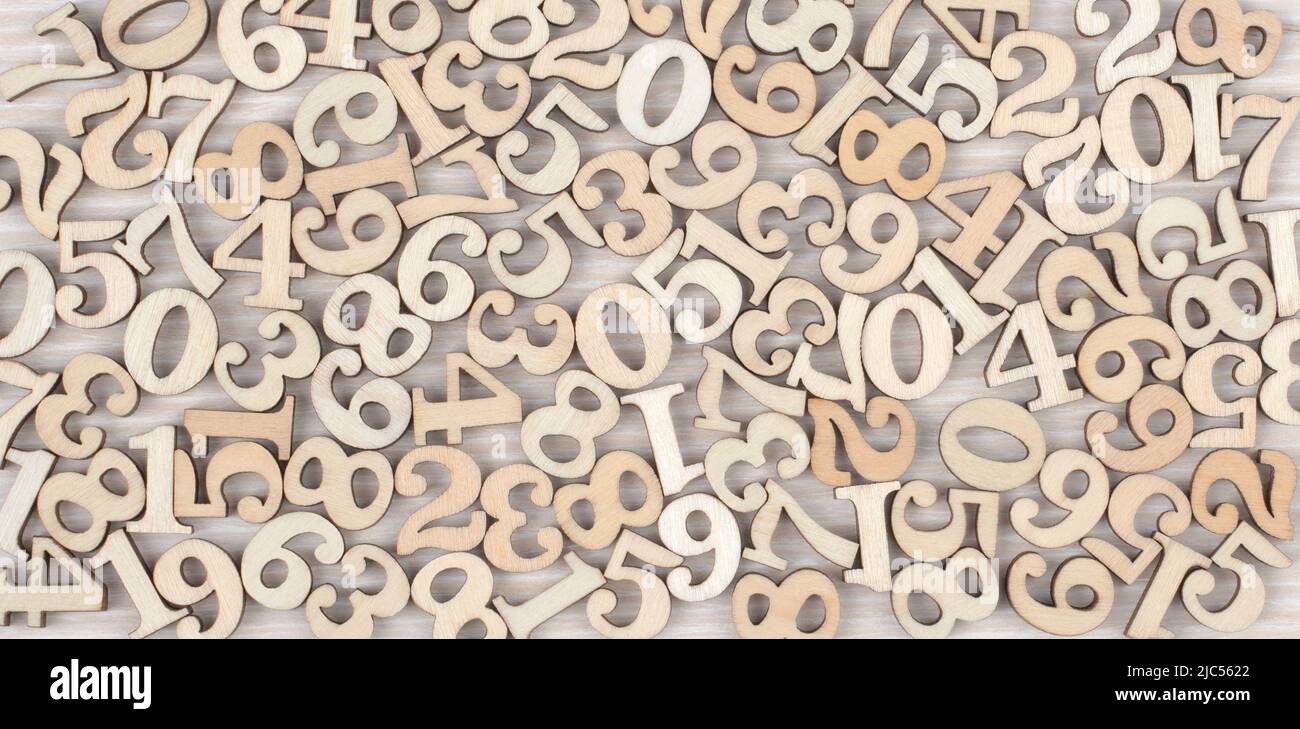 Vintage Bright Wooden Numbers Banner. Back to school concept Stock ...