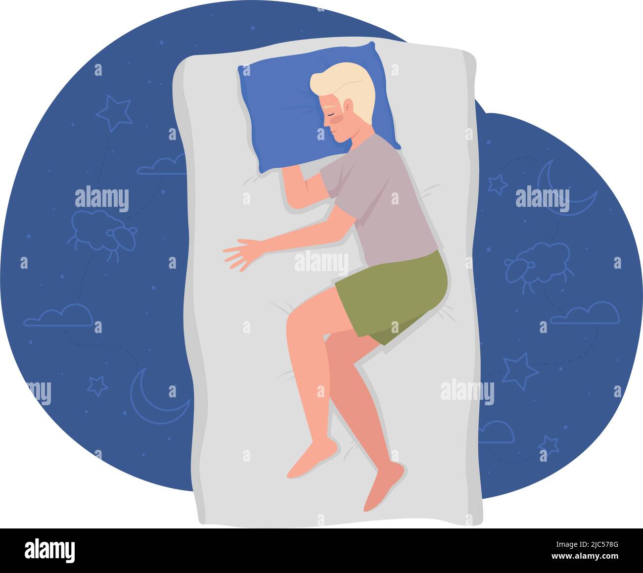 Person sleeping on side Cut Out Stock Images & Pictures - Alamy