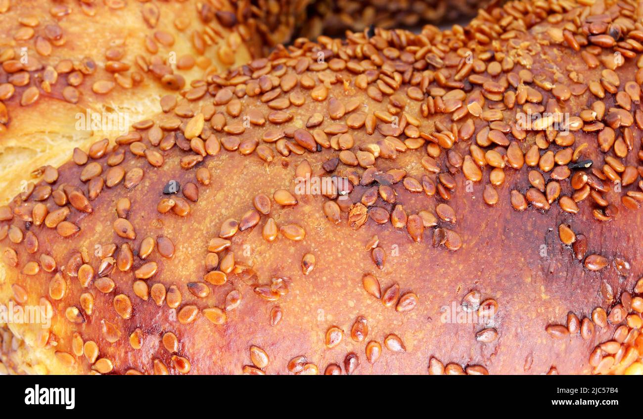 Turkish bagel with sesame Stock Photo - Alamy